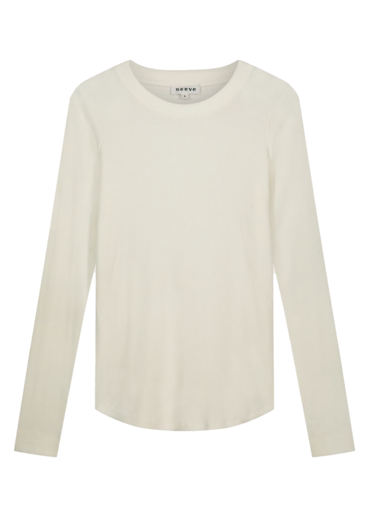 Top Neeve / The Ella Crew-Neck Long-Sleeve Off-White – Juul Fashion